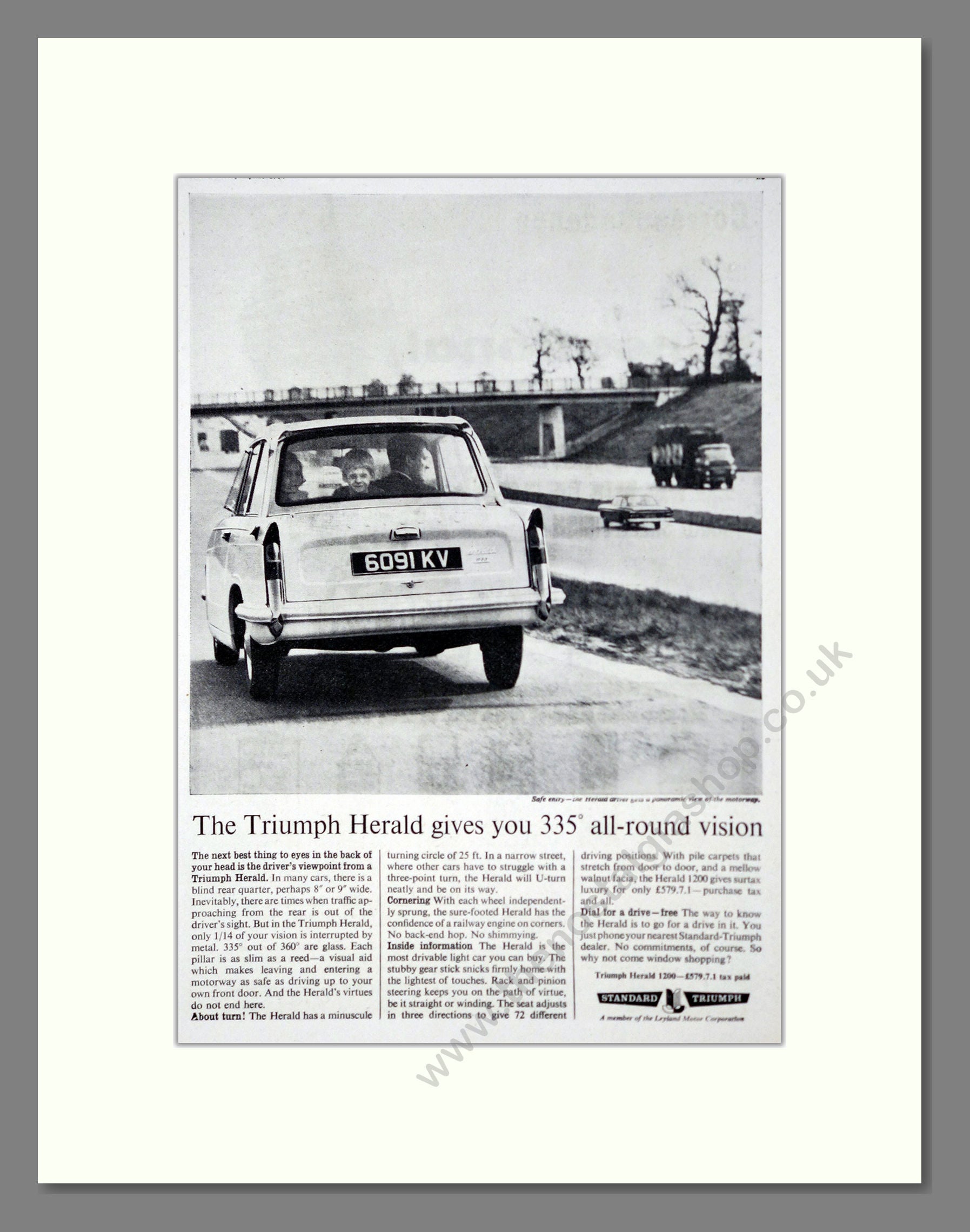 Triumph - Herald. Vintage Advert 1964 (ref AD61422) – The Nostalgia Shop