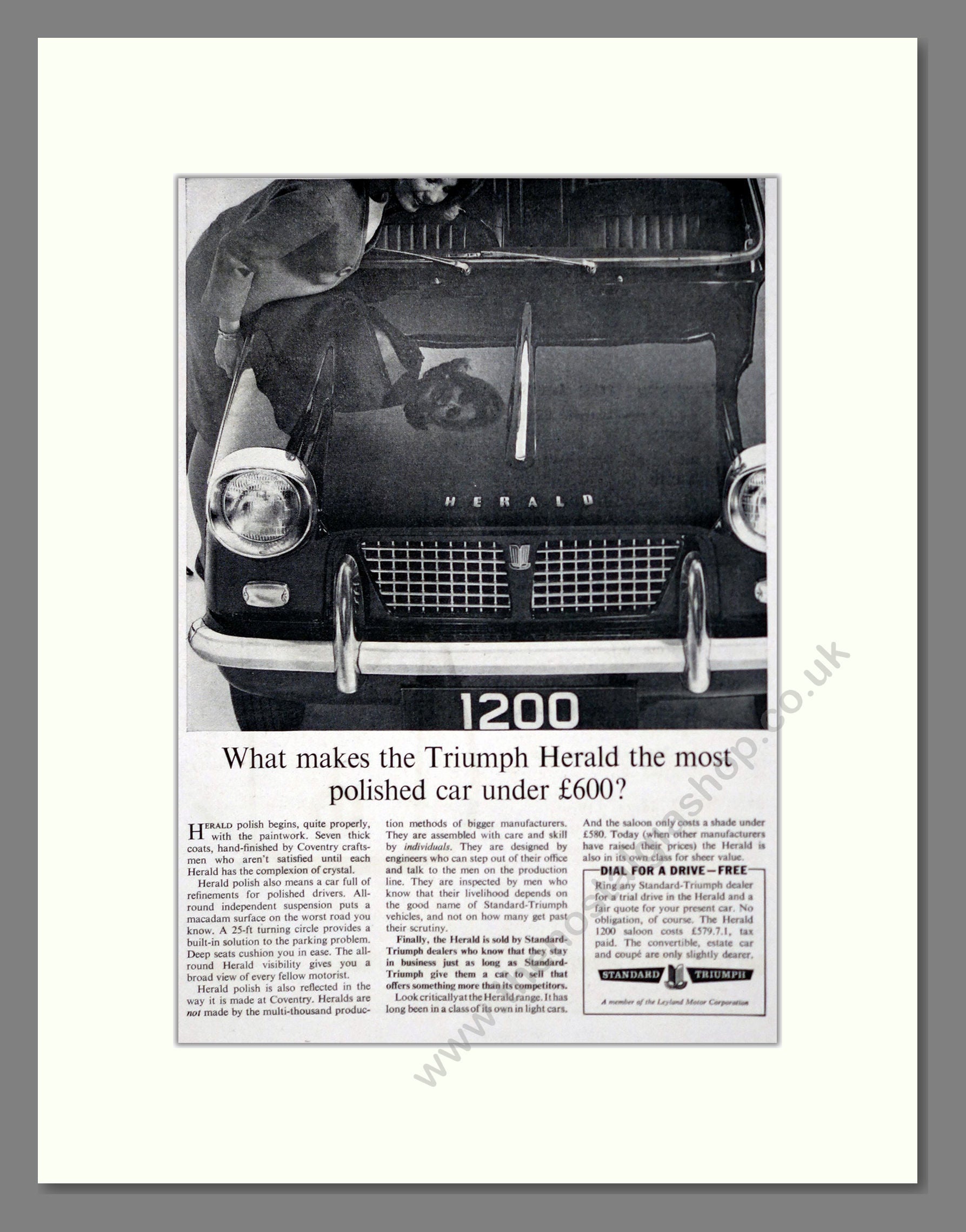 Triumph - Herald 1200. Vintage Advert 1963 (ref AD61424) – The ...