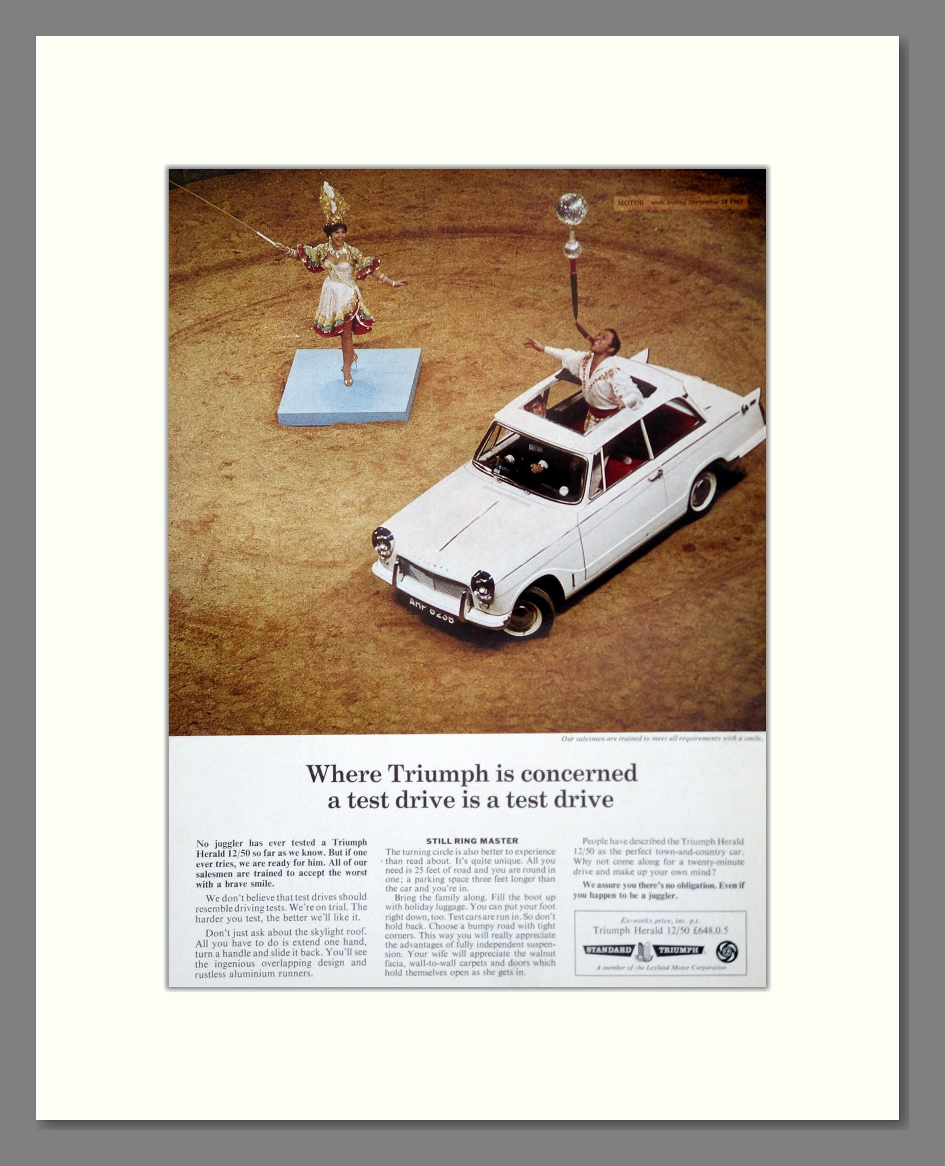 Triumph - Herald. Vintage Advert 1965 (ref AD61430) – The Nostalgia Shop
