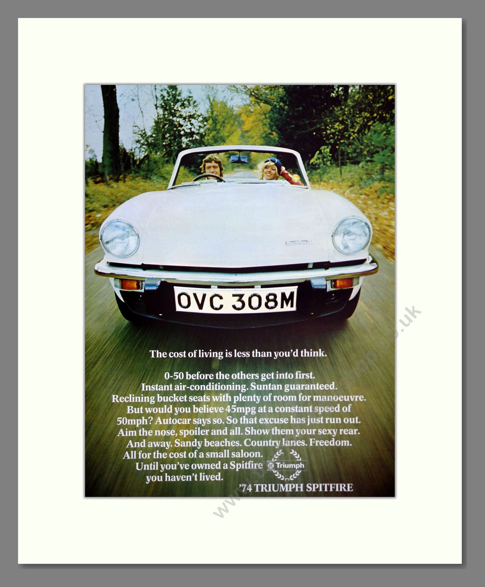 Triumph - Spitfire. Vintage Advert 1974 (ref AD61473) – The Nostalgia Shop