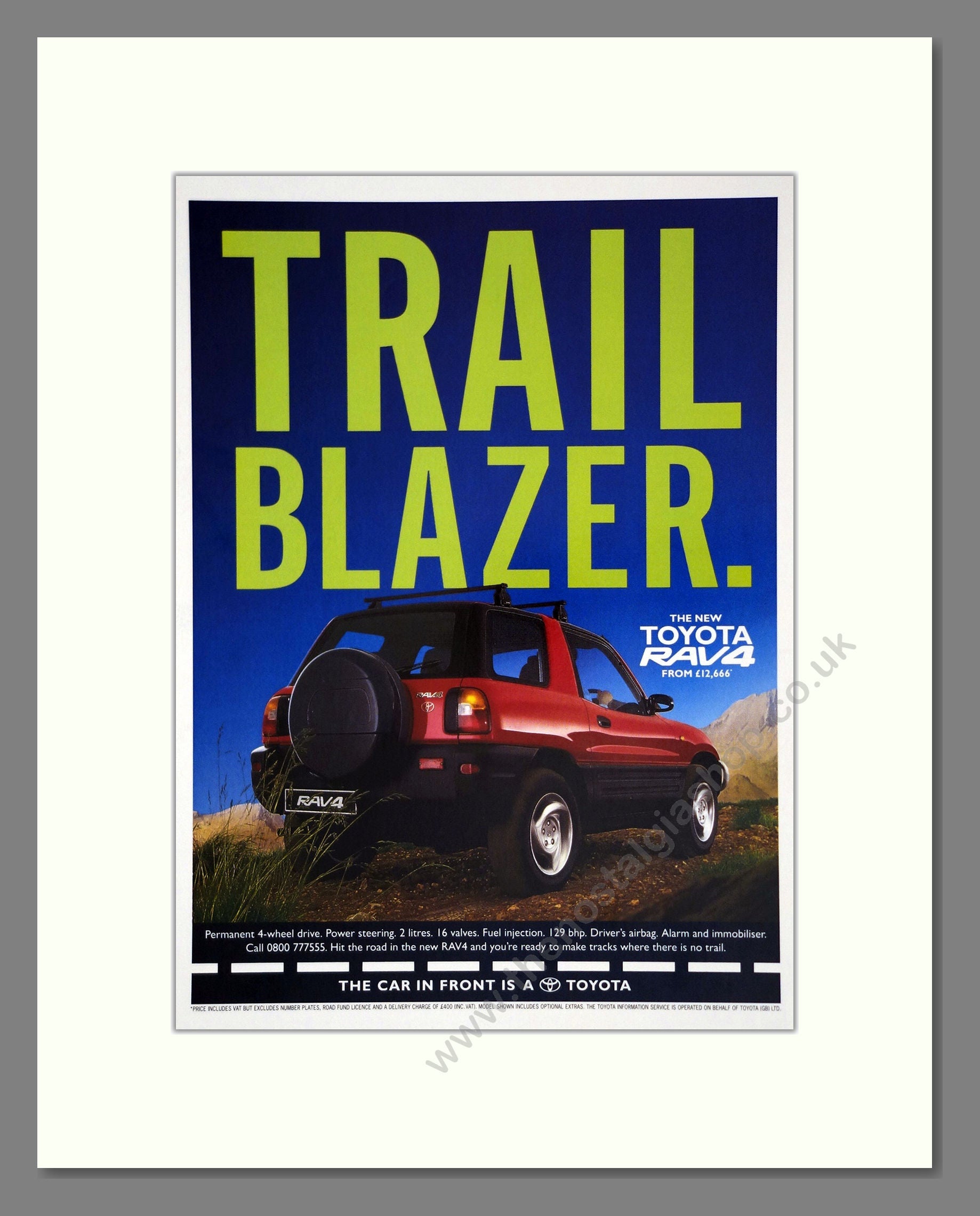 Toyota - RAV4. Vintage Advert 1994 (ref AD61787) – The Nostalgia Shop