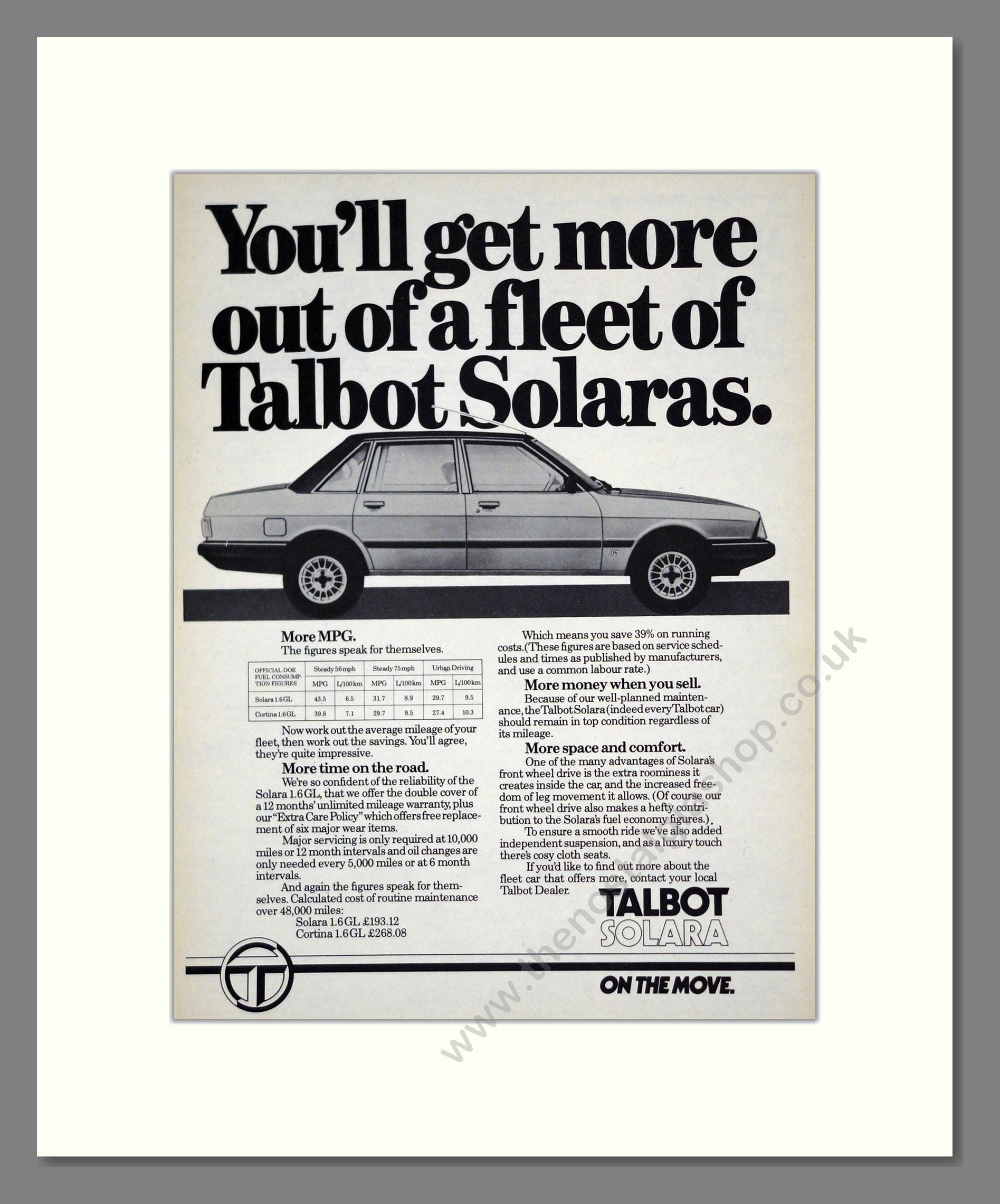 Talbot - Solara. Vintage Advert 1980 (ref AD61800) – The Nostalgia Shop