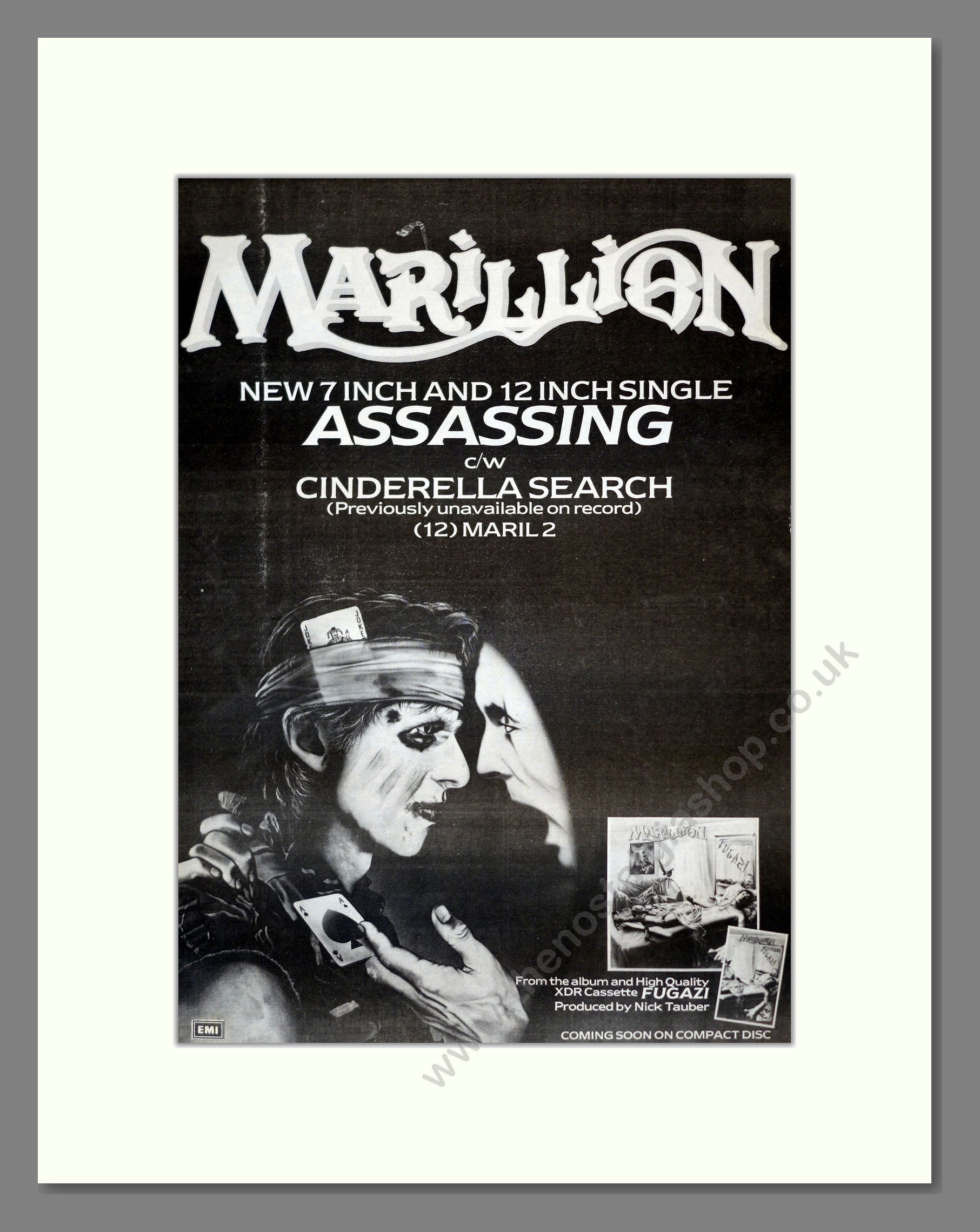 Marillion - Assassing. Vintage Advert 1984 (ref AD17729) – The ...