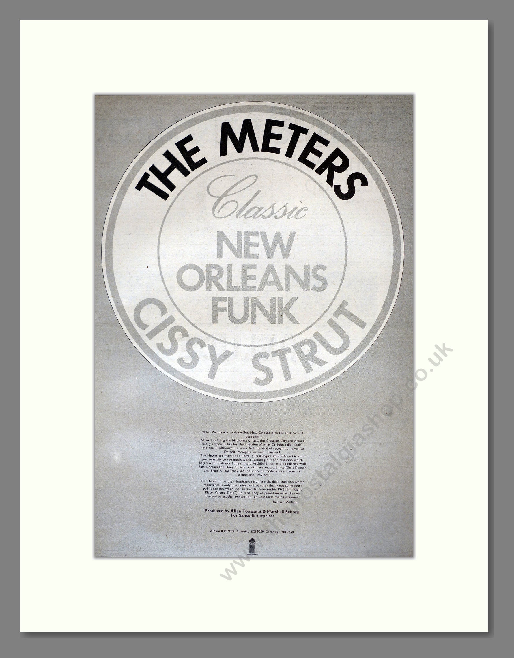 Meters (The) - Cissy Strut. Vintage Advert 1974 (ref AD17737) – The ...