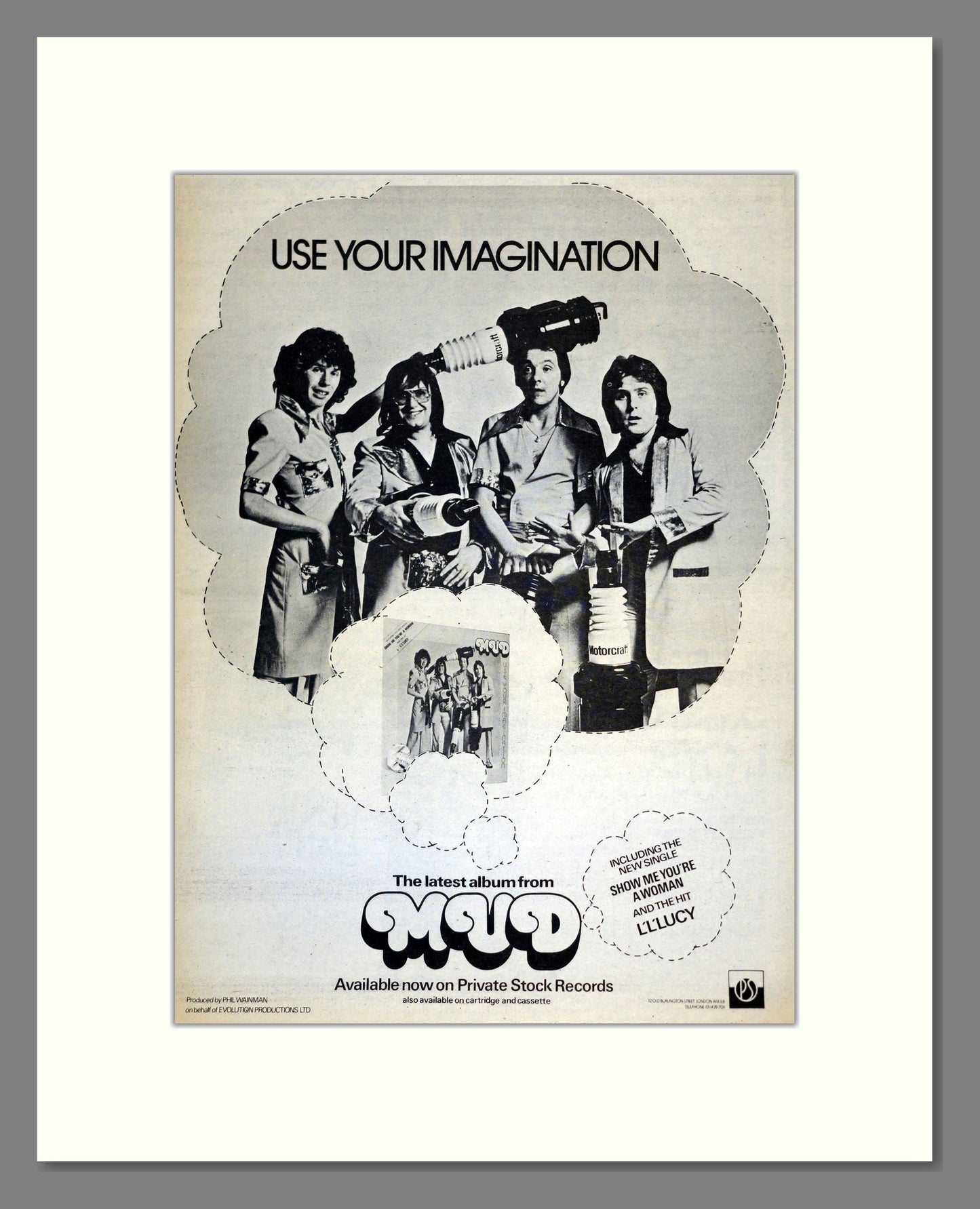 Mud - Use Your Imagination. Vintage Advert 1975 (ref AD17740) – The Nostalgia Shop