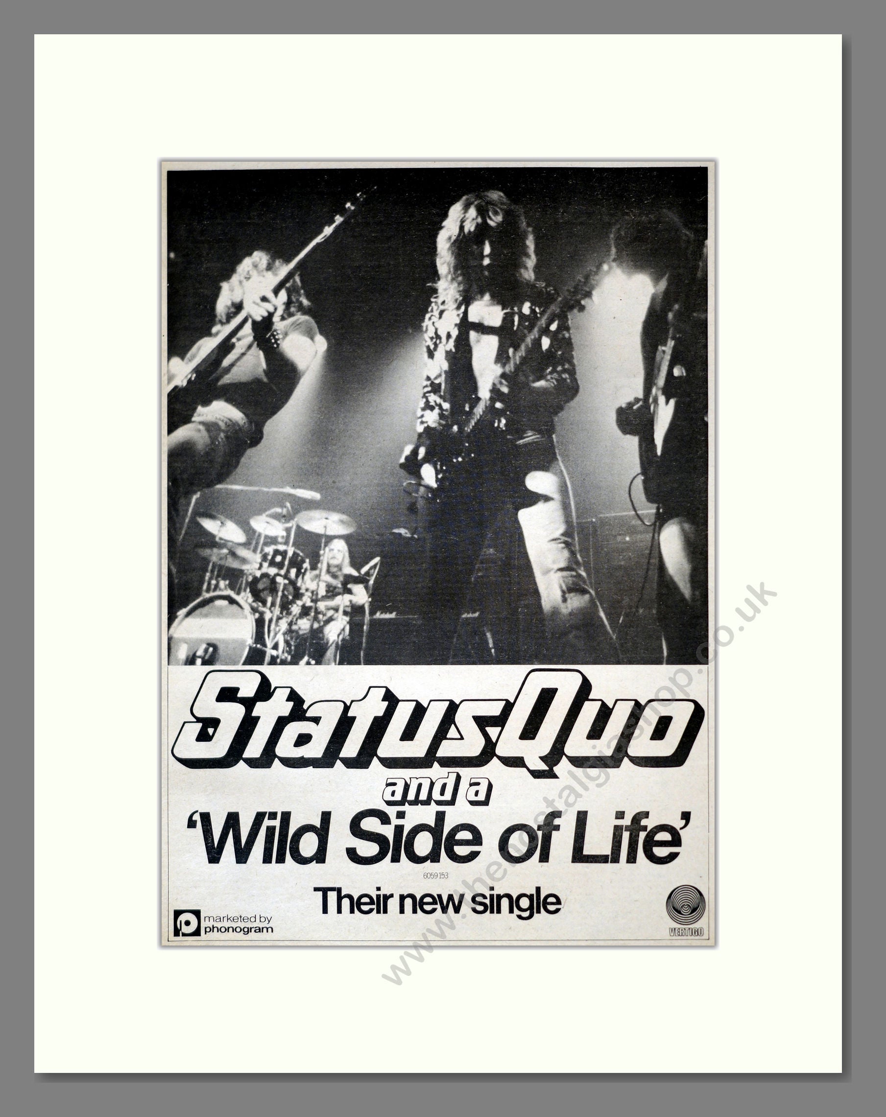Status Quo - Wild Side Of Life. Vintage Advert 1976 (ref AD17815) – The ...