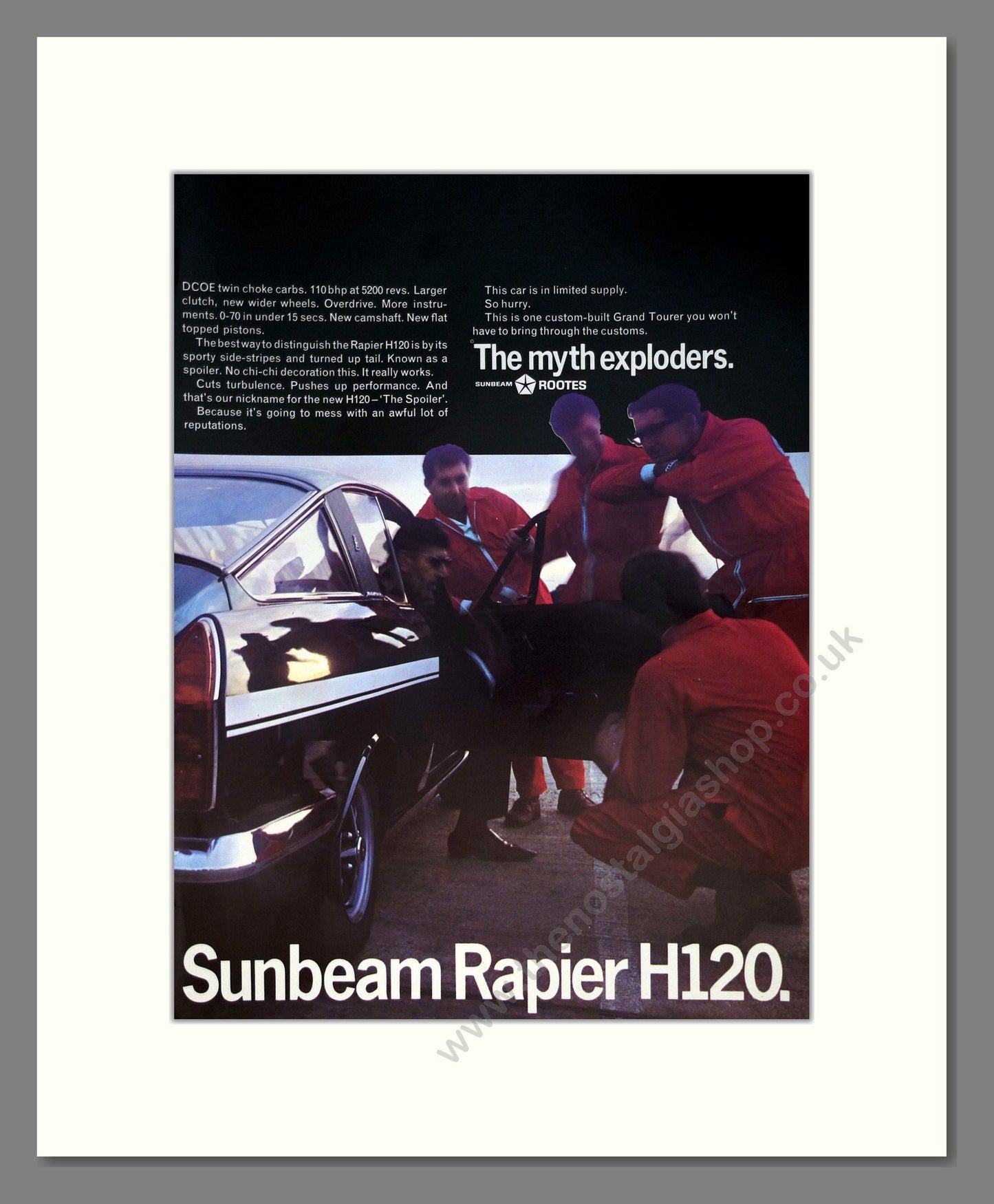 Sunbeam - Rapier. Vintage Advert 1968 (ref AD61872) – The Nostalgia Shop