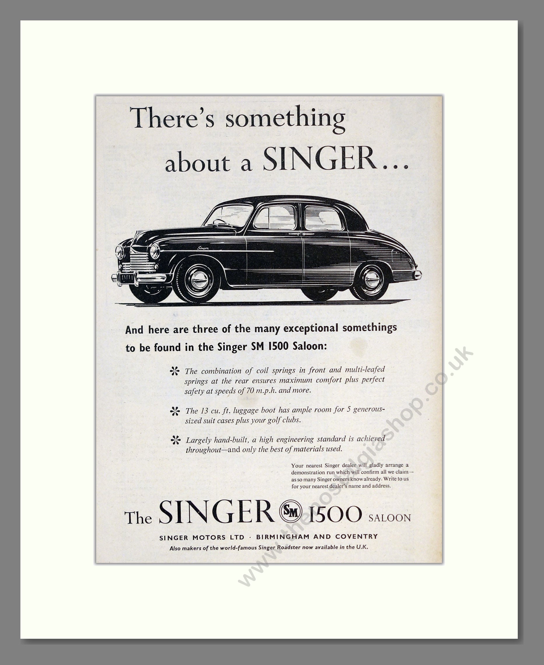 Singer - 1500. Vintage Advert 1954 (ref AD61971) – The Nostalgia Shop