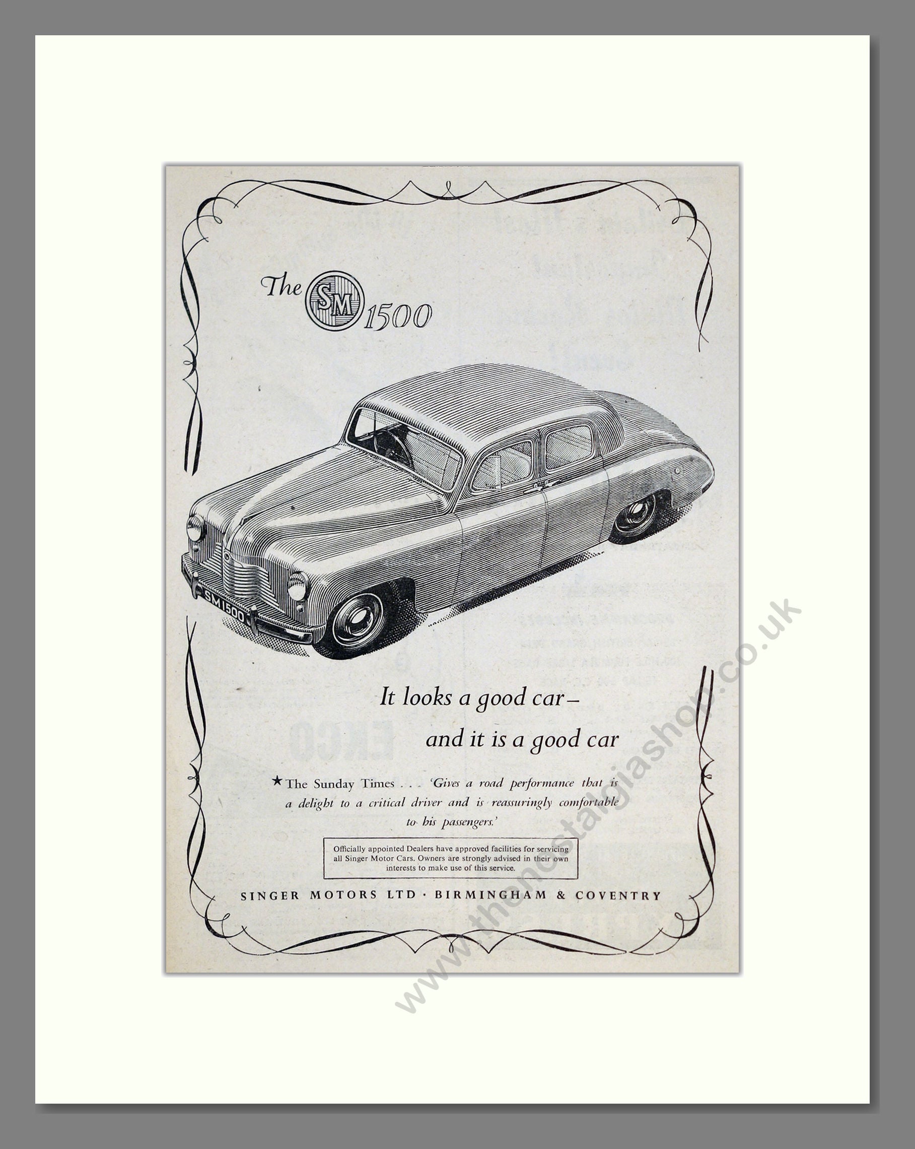 Singer - 1500. Vintage Advert 1952 (ref AD61972) – The Nostalgia Shop