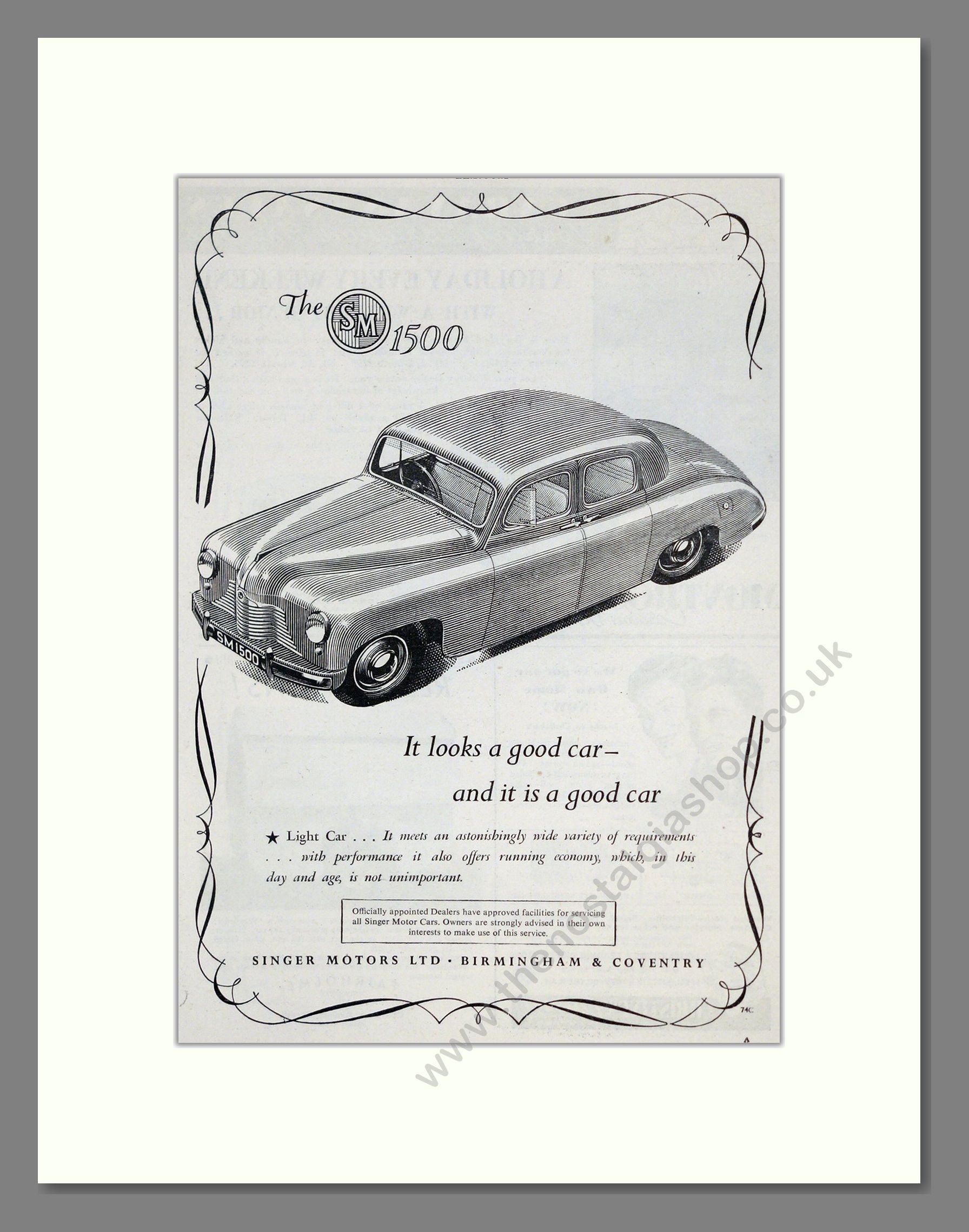 Singer - 1500. Vintage Advert 1952 (ref AD61973) – The Nostalgia Shop