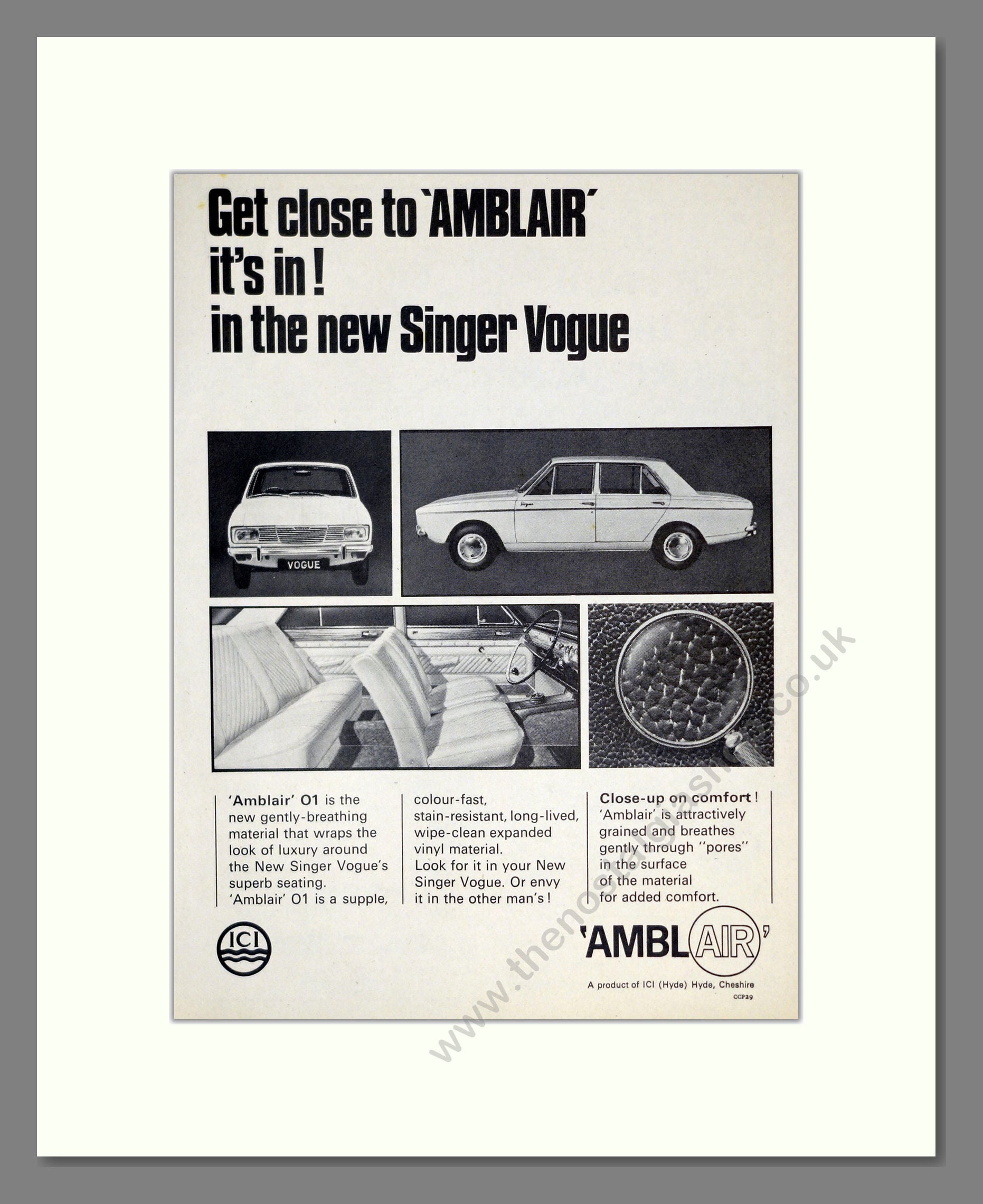 Singer - Vogue. Vintage Advert 1966 (ref AD61993) – The Nostalgia Shop