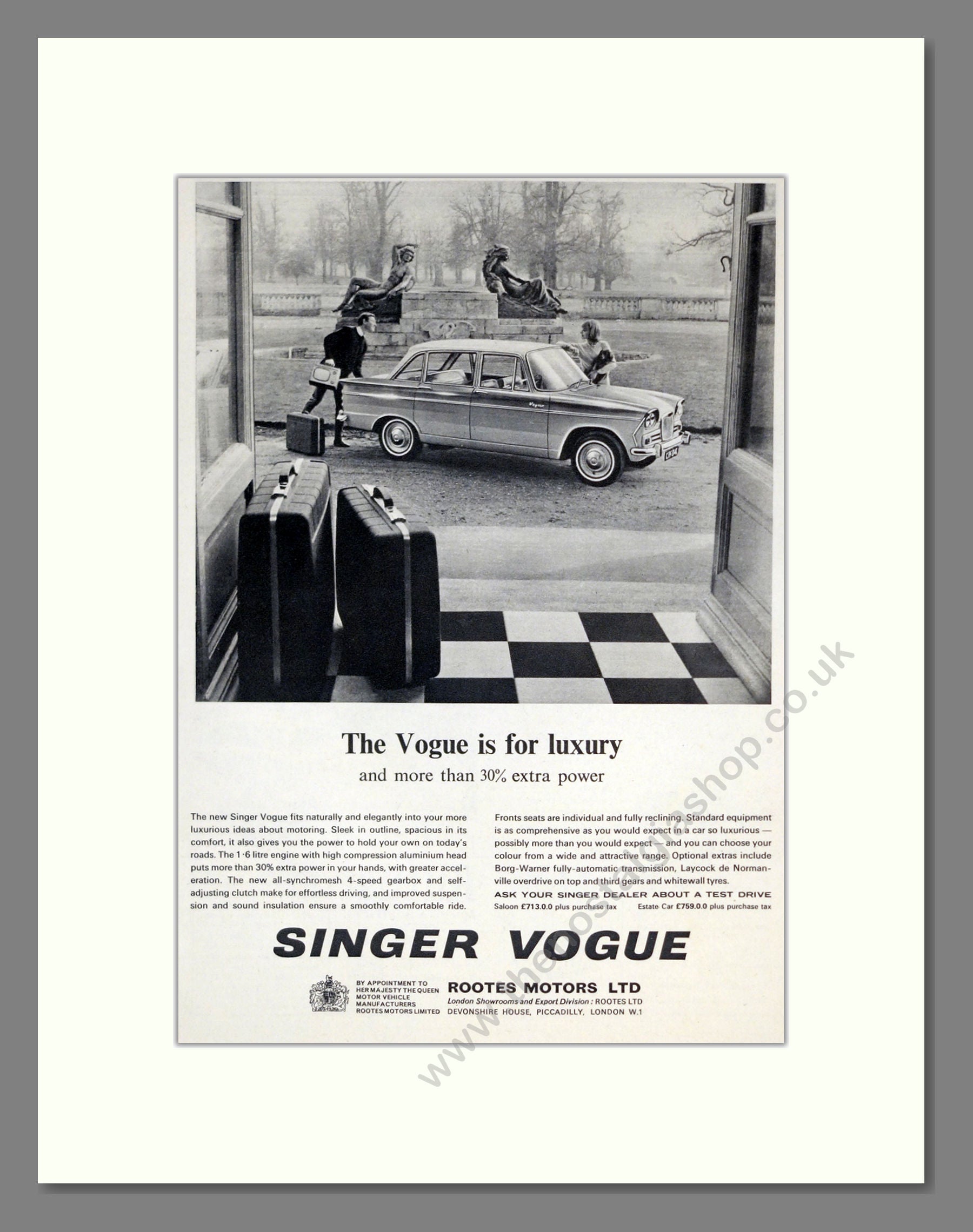 Singer - Vogue. Vintage Advert 1965 (ref AD61995) – The Nostalgia Shop