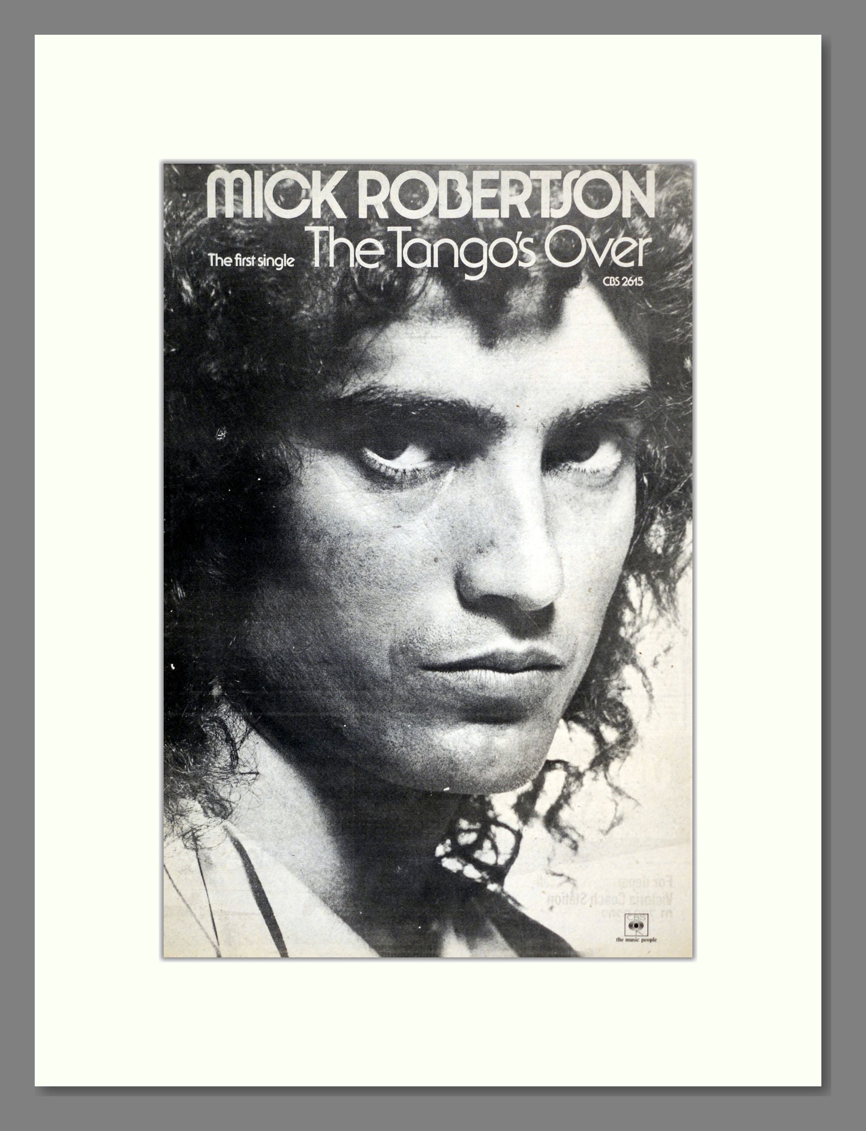 Mick Robertson - The Tango's Over. Vintage Advert 1974 (ref AD17926 ...