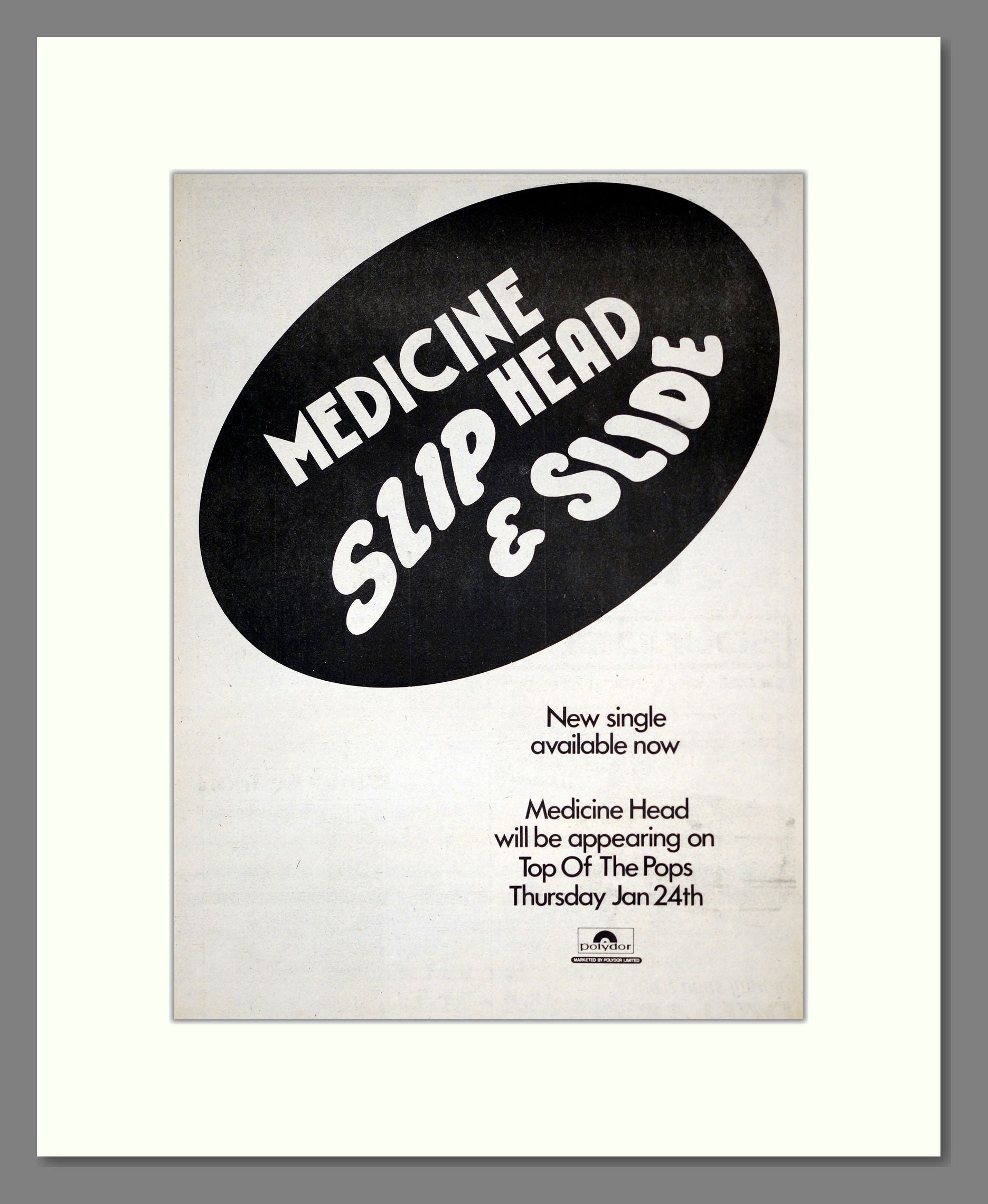 Medicine Head - Slip And Slide. Vintage Advert 1974 (ref AD17927) – The ...
