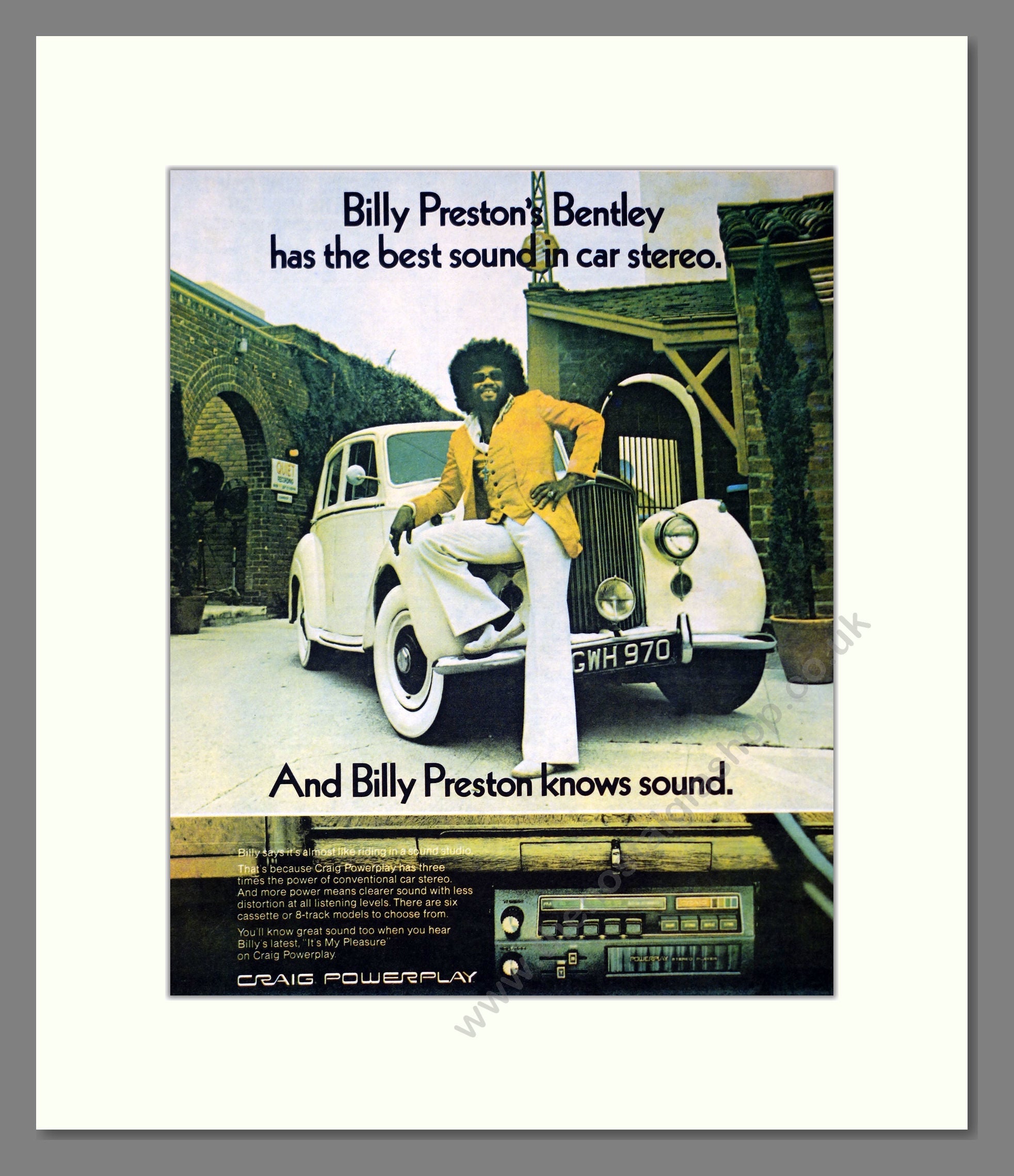 Billy Preston - Craig Powerplay Stereos. Vintage Advert 1974 (ref AD30 ...