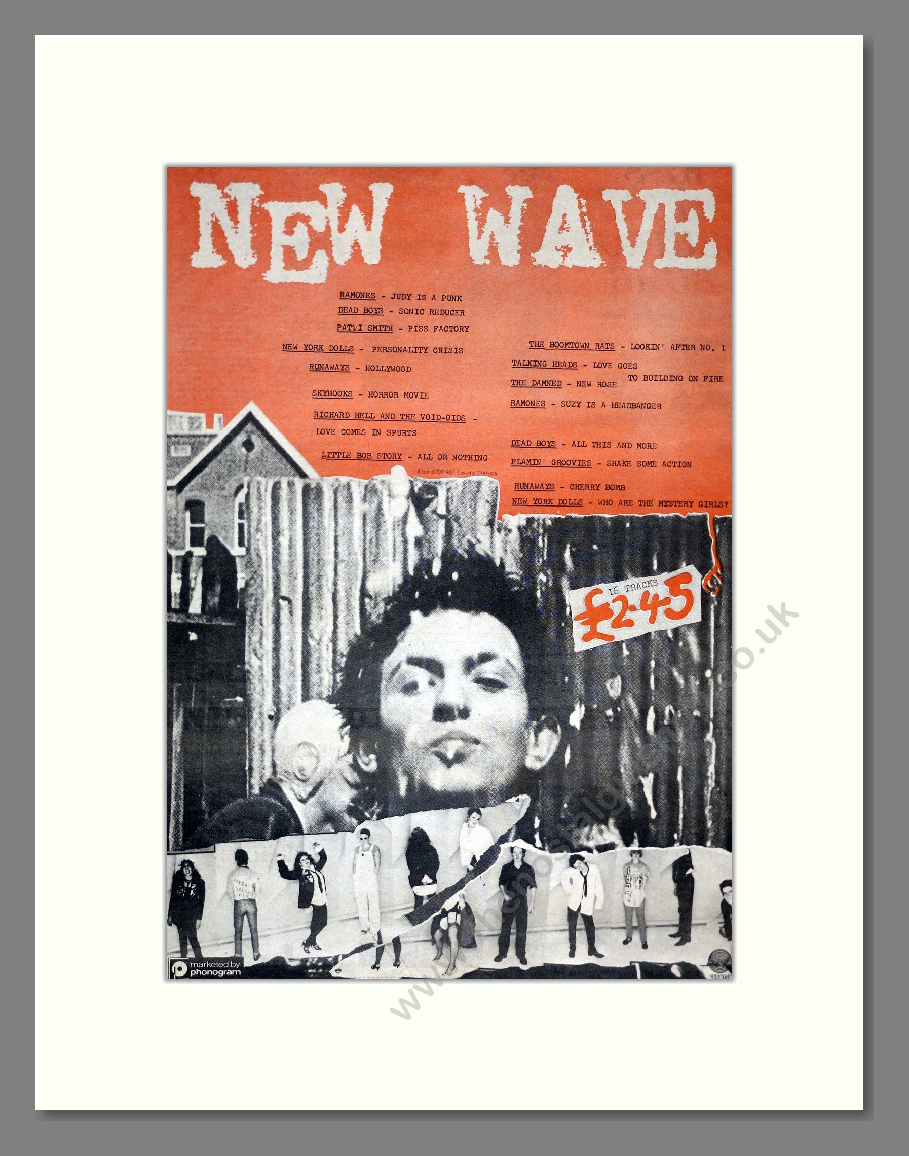 Various Artists - New Wave Compilation. Vintage Advert 1977 (ref AD180 – The Nostalgia Shop