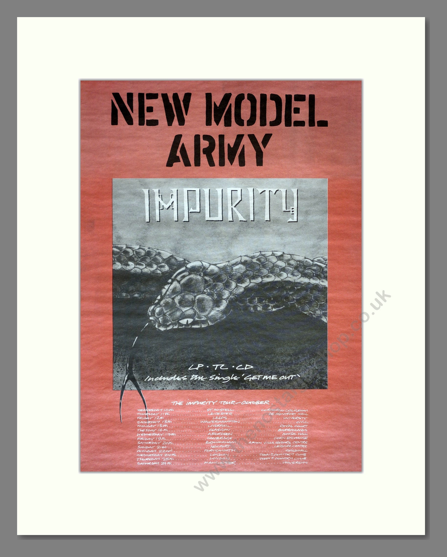 New Model Army - Impurity. Vintage Advert 1990 (ref AD18038) – The ...