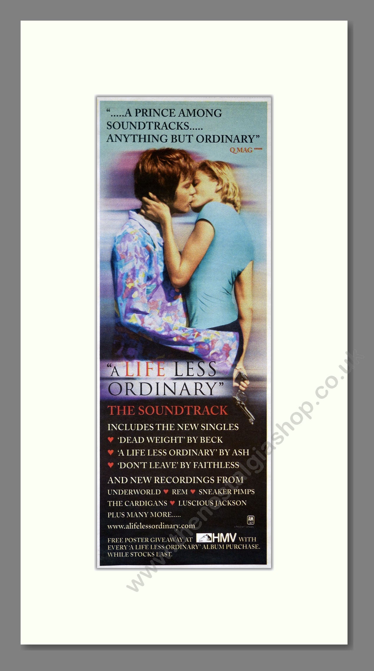 Various Artists - A Life Less Ordinary Soundtrack. Vintage Advert 1997 ...