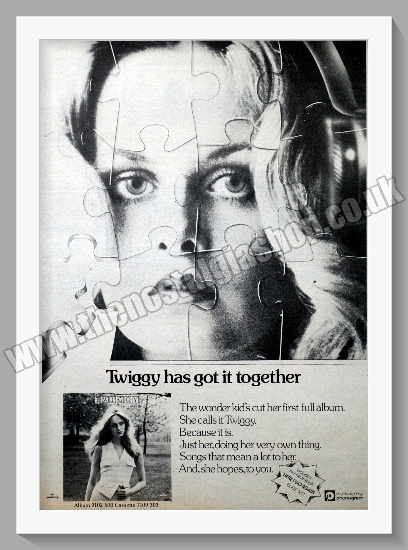 Twiggy. Debut Album. Original Advert 1976 (ref AD14244) – The Nostalgia ...