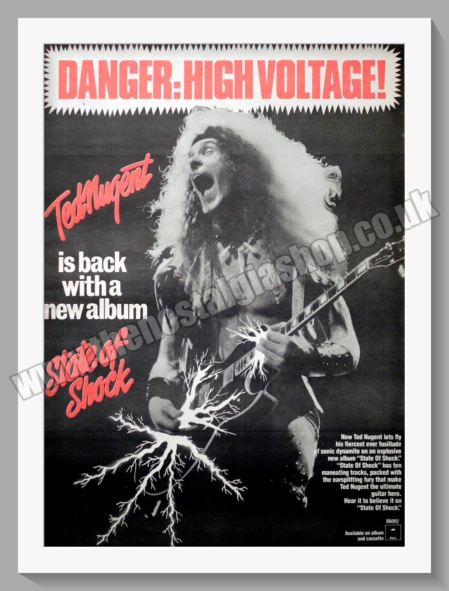 Ted Nugent State Of Shock. Original Advert 1979 (ref AD14252) – The ...