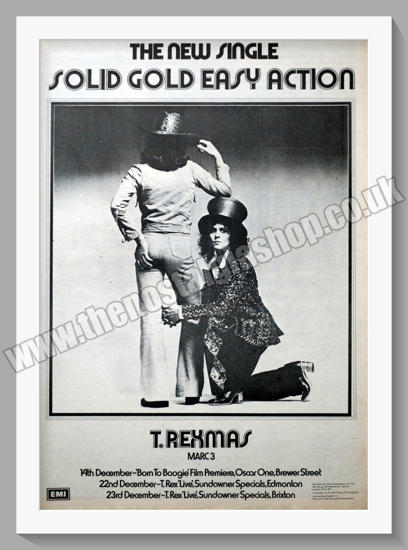 T. Rex. T.Rexmas. Original Advert 1972 (ref AD14230) – The Nostalgia Shop