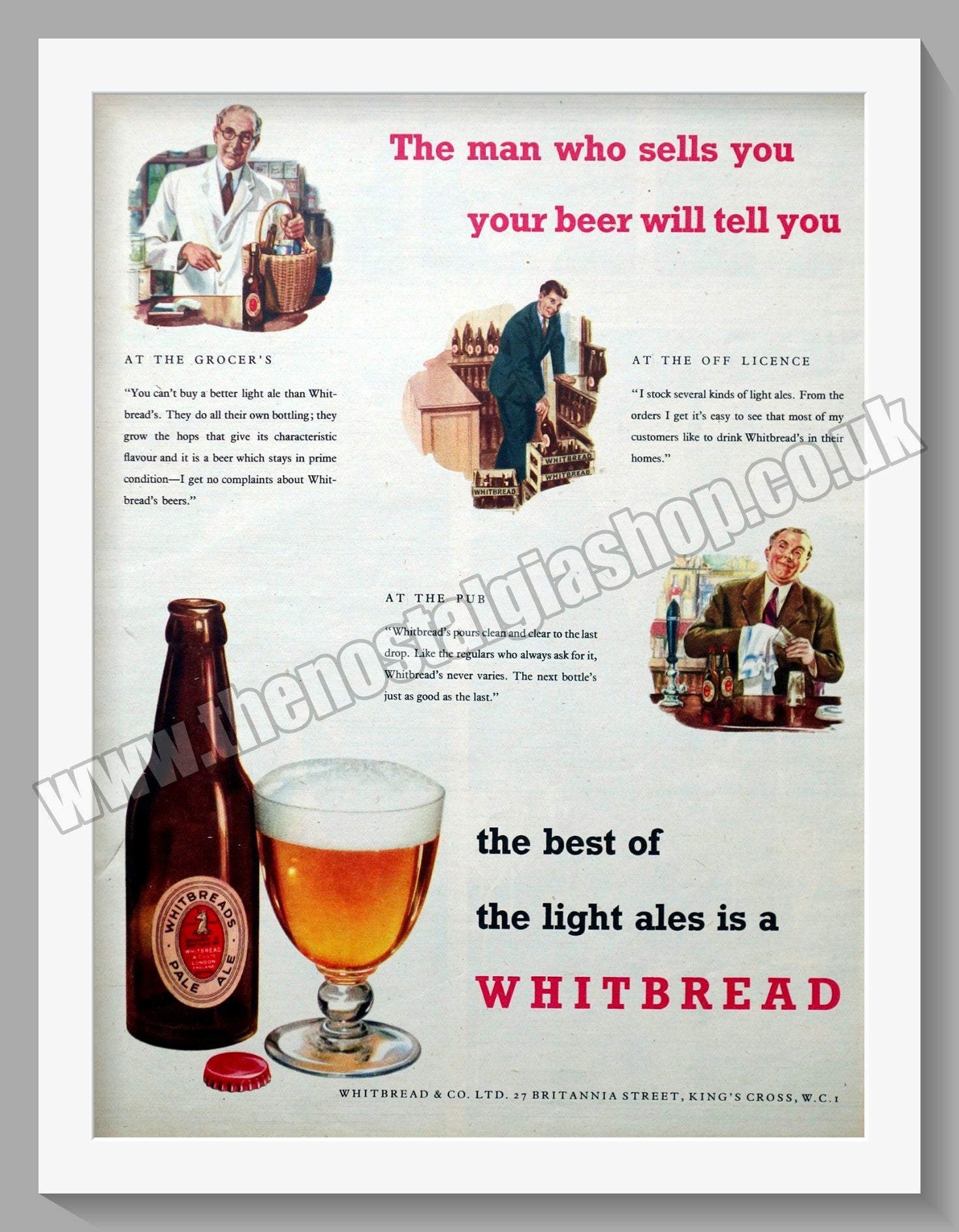 Whitbread Pale Ale. Original Advert 1952 (ref AD300174) – The Nostalgia ...