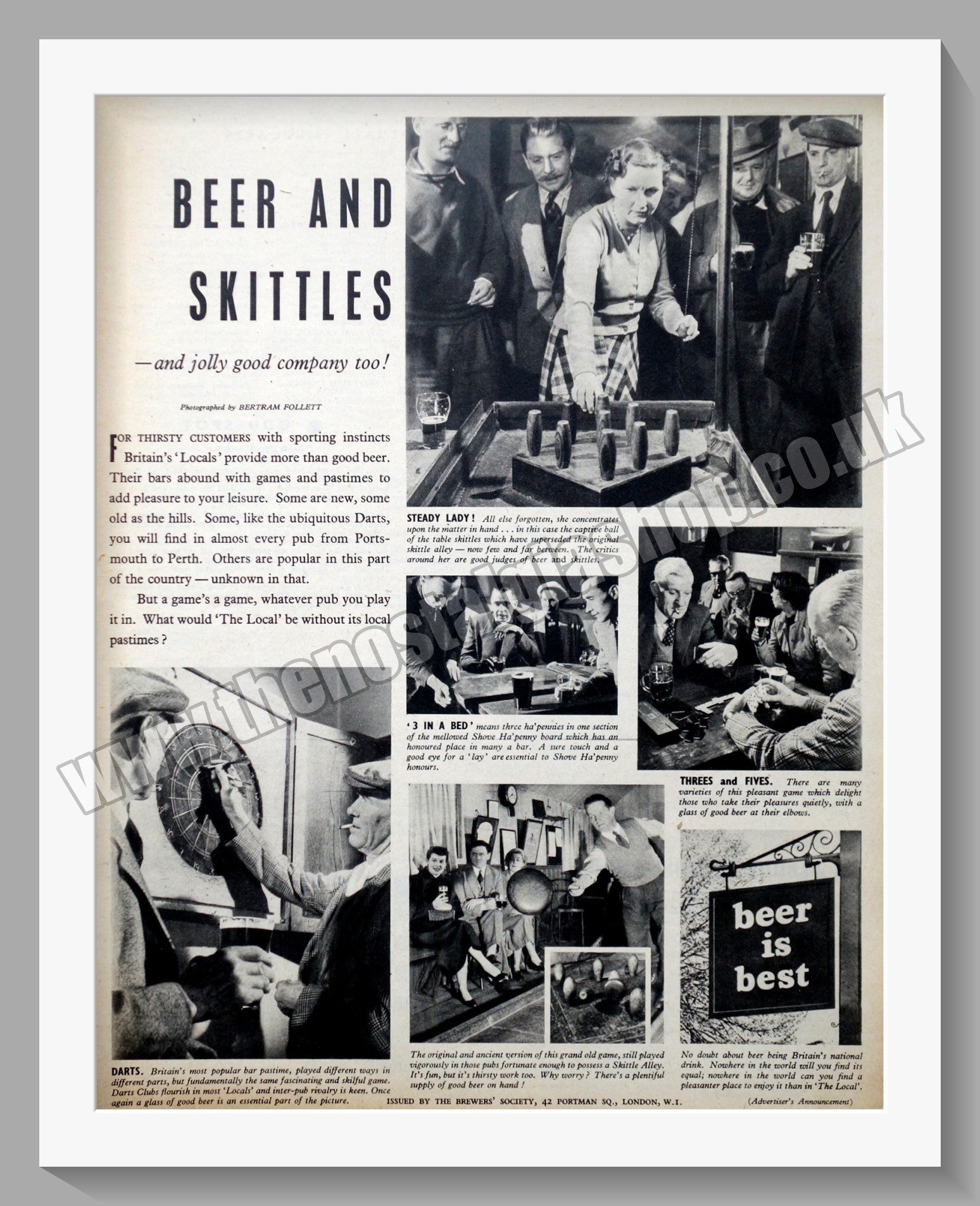 Beer Is Best. Original Advert 1952 (ref AD300218) – The Nostalgia Shop