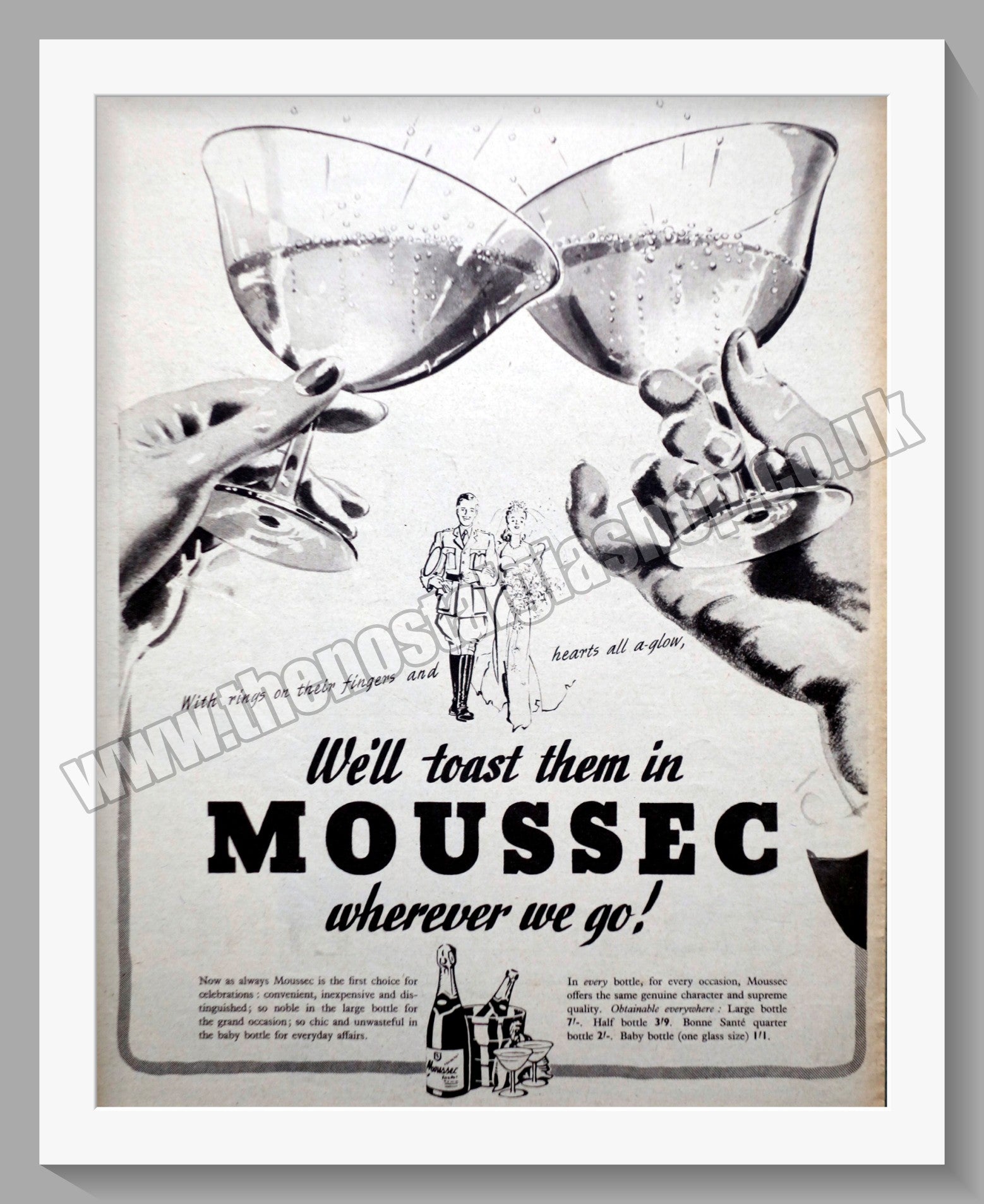 Moussec Wine. Original Advert 1940 (ref AD300430) – The Nostalgia Shop