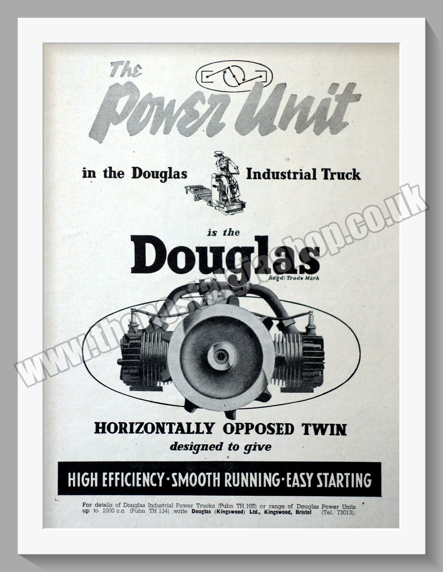 Douglas Motorcycles. Horizontally Opposed Twin. Original advert 1945 ...