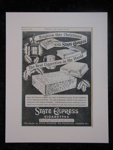 STATE EXPRESS CIGARETTES original advert 1939 (ref AD312) – The ...